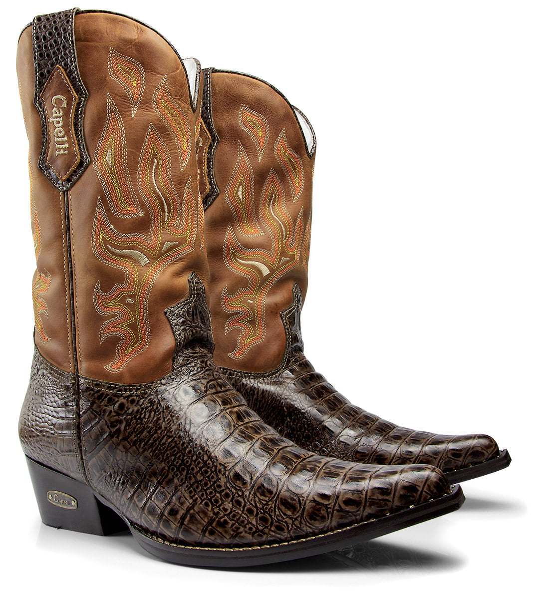 Bota Bico Fino Masculina Jacaré